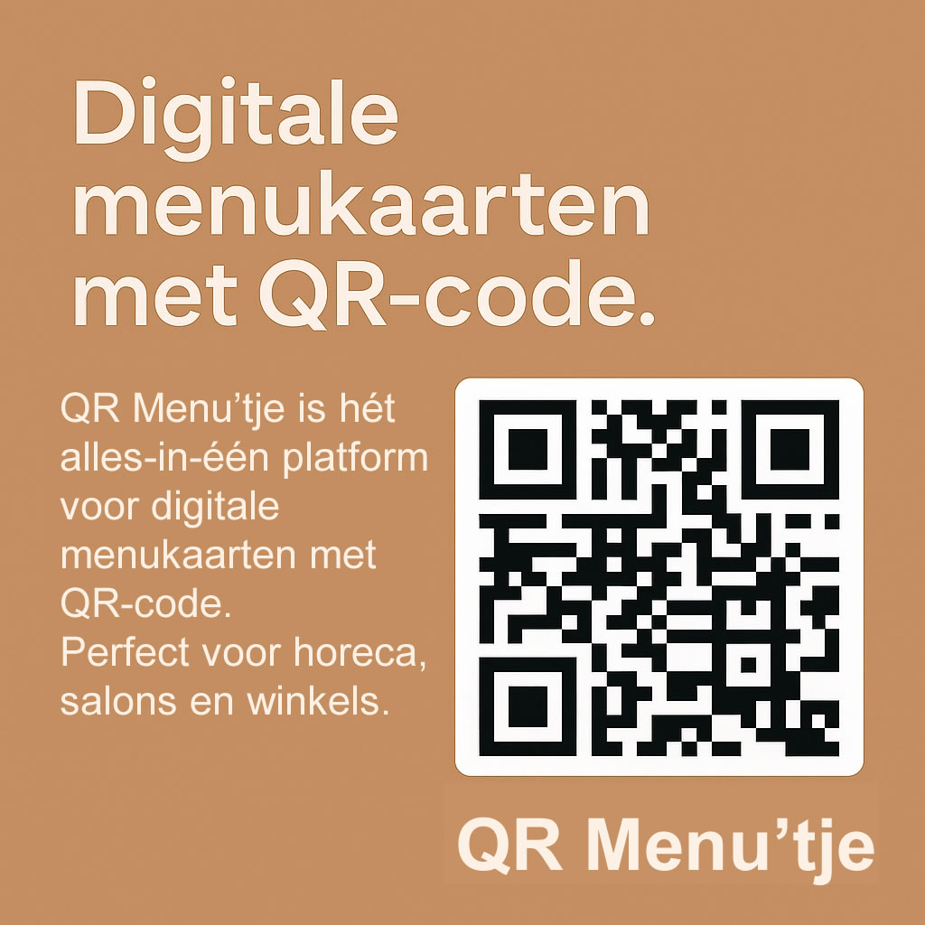 QR Menu'tje – Digitale Menukaart met QR Code voor Horeca